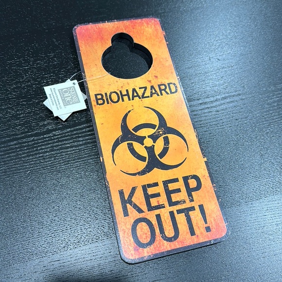 Accents | Loud Music Biohazard Decorative Door Tag | Poshmark